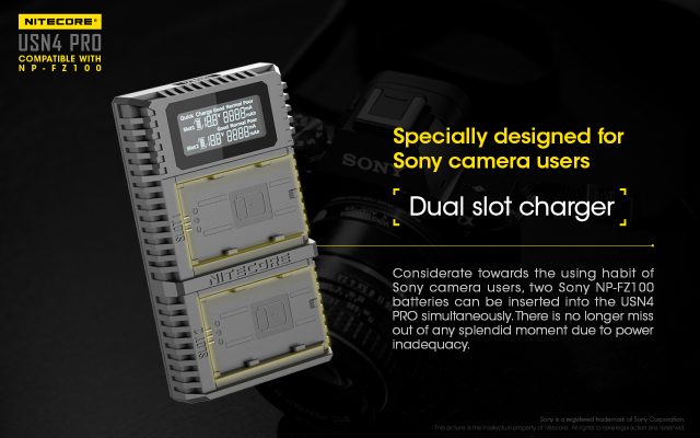 Nitecore USN4 Pro for Sony NP-FZ100 | Digital2Home