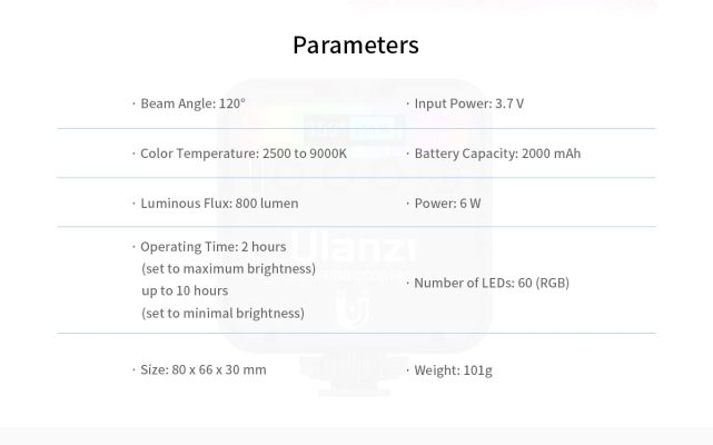 Ulanzi VL49 Rechargeable Mini RGB Light | Digital2home