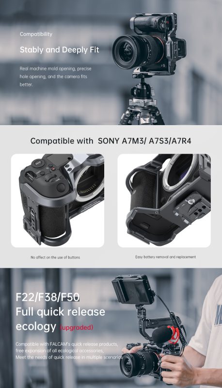 Falcam 2635A F22&F38&F50 Quick Release Camera Cage (for A7M3 A7S3 A7R4 A1) V2 | Digital2home